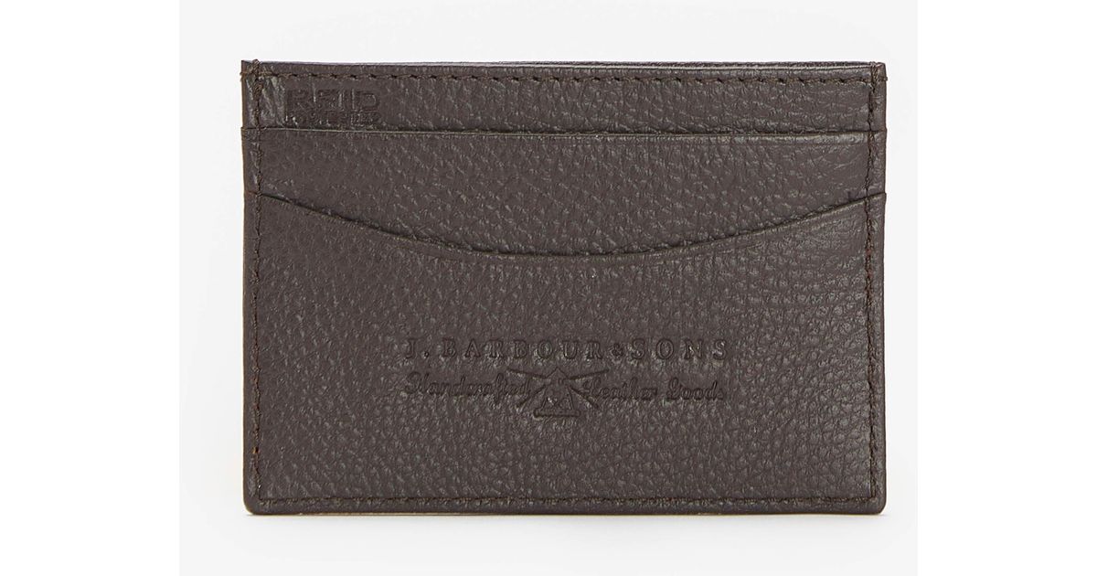 Barbour Amble Leather Card Holder in Grey for Men | Lyst UK