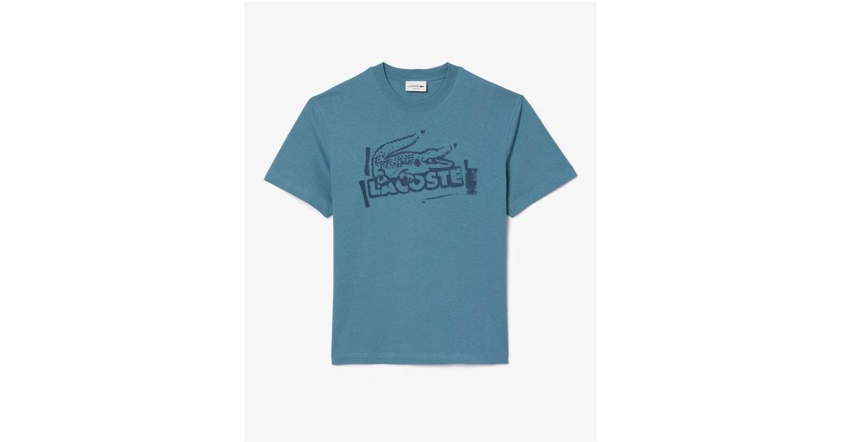 Lacoste Croc Logo in Blue for Men | Lyst