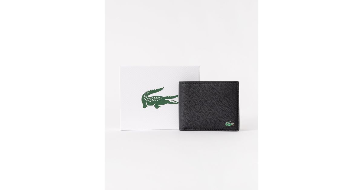 Lacoste Small Billfold Wallet in Black for Men | Lyst UK