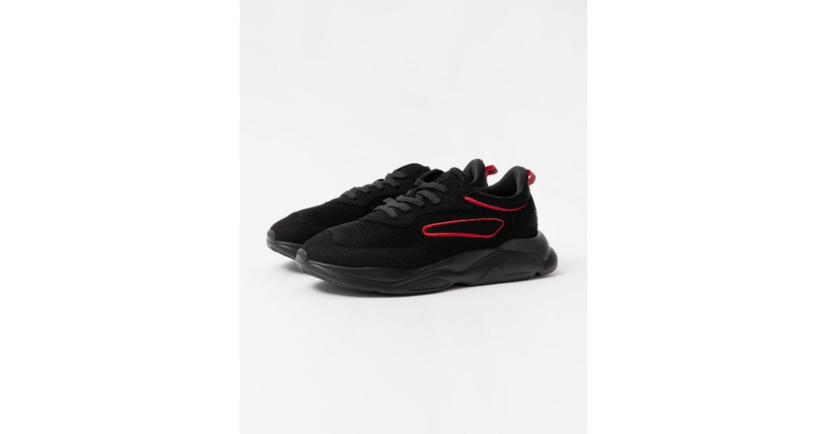 HUGO Leon_runn_meem Trainers in Black for Men | Lyst