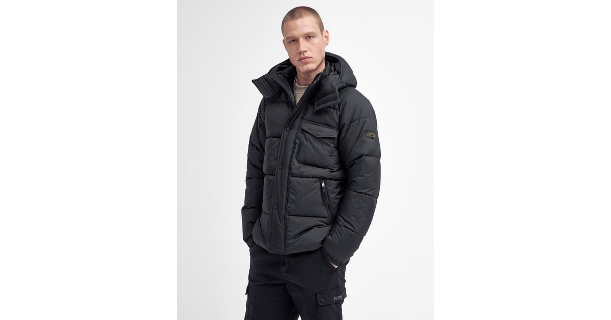 Barbour Haze Puffer Jacket , Size: L in Black for Men | Lyst