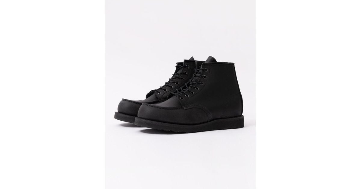 Red Wing 6 Inch Moc Toe Boot in Black for Men | Lyst