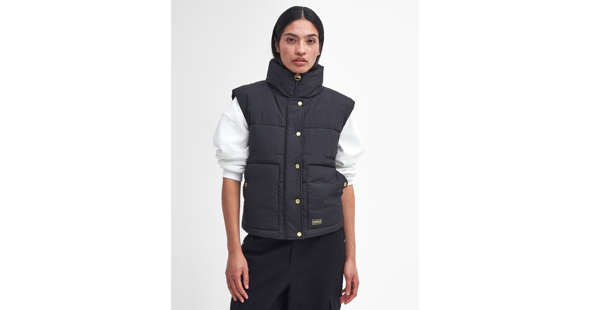 Barbour Callie Puffer Gilet in Blue | Lyst