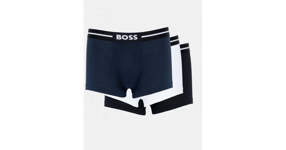BOSS Bold 3-pack Trunks Nos in Blue for Men | Lyst