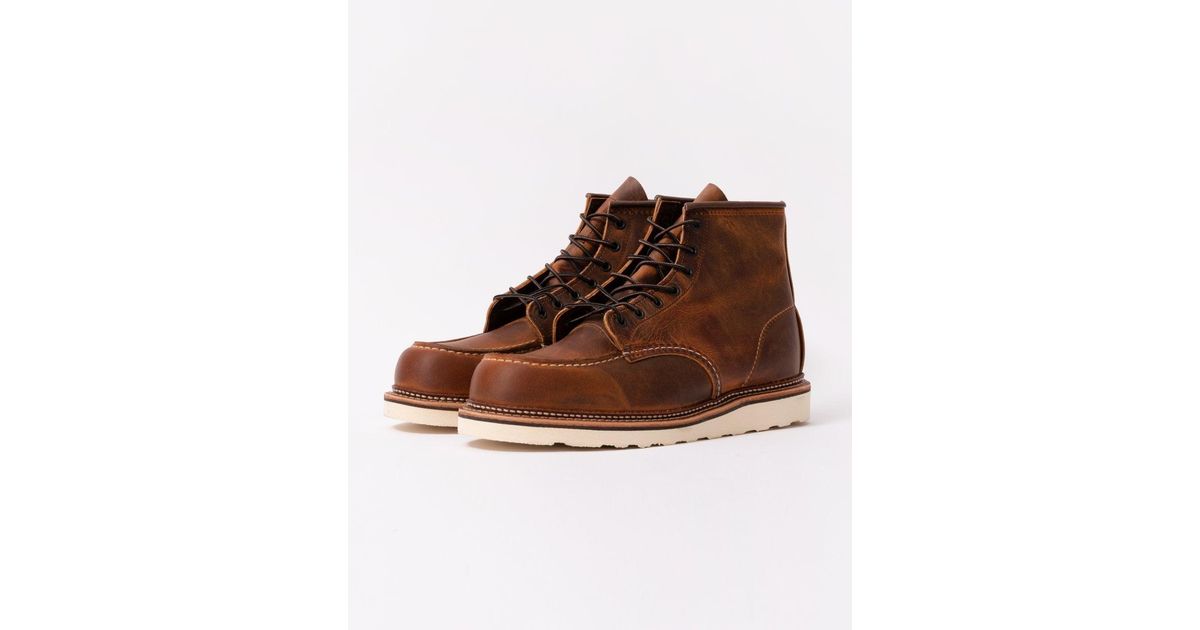 Red Wing Wing 6-Inch Classic Moc Boots in Brown for Men | Lyst Australia