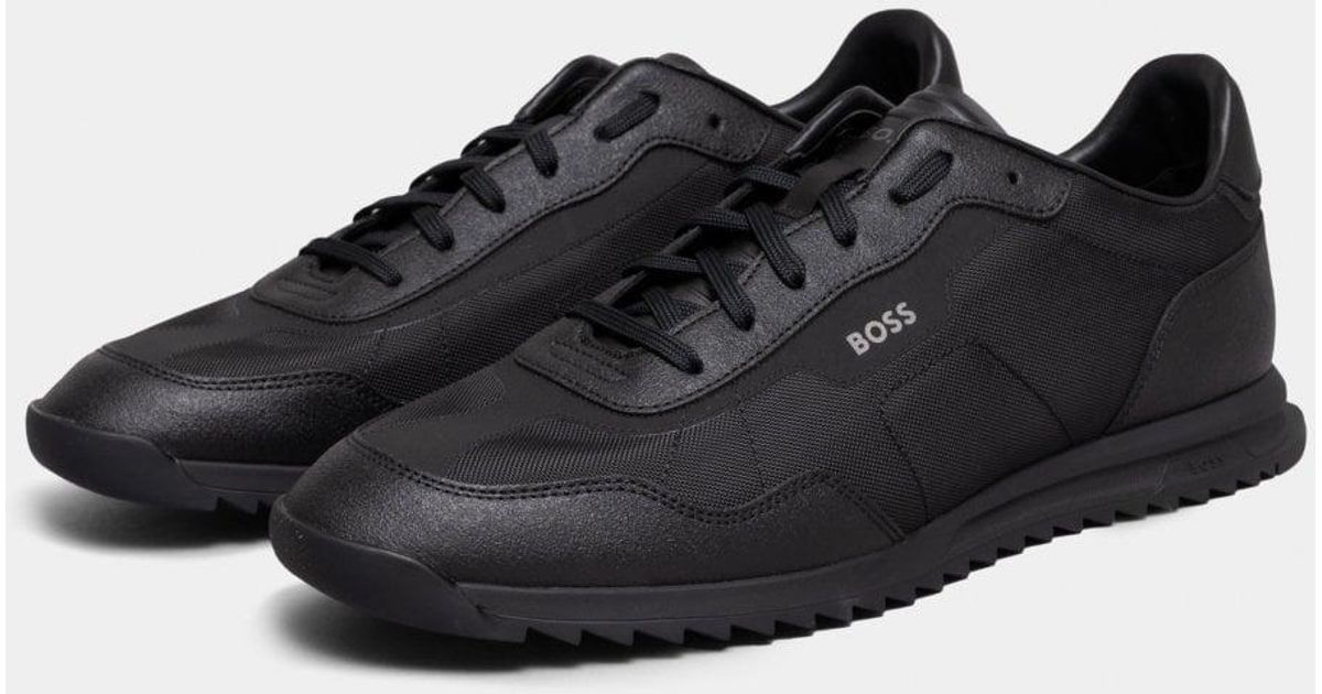 BOSS Zayn_lowp_txrb Trainers in Black for Men | Lyst UK