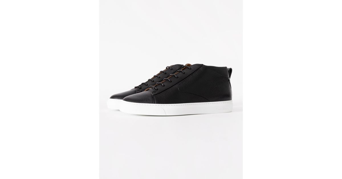 Oliver Sweeney Fermo Mid Cut Deer Leather Trainers in Black for Men ...