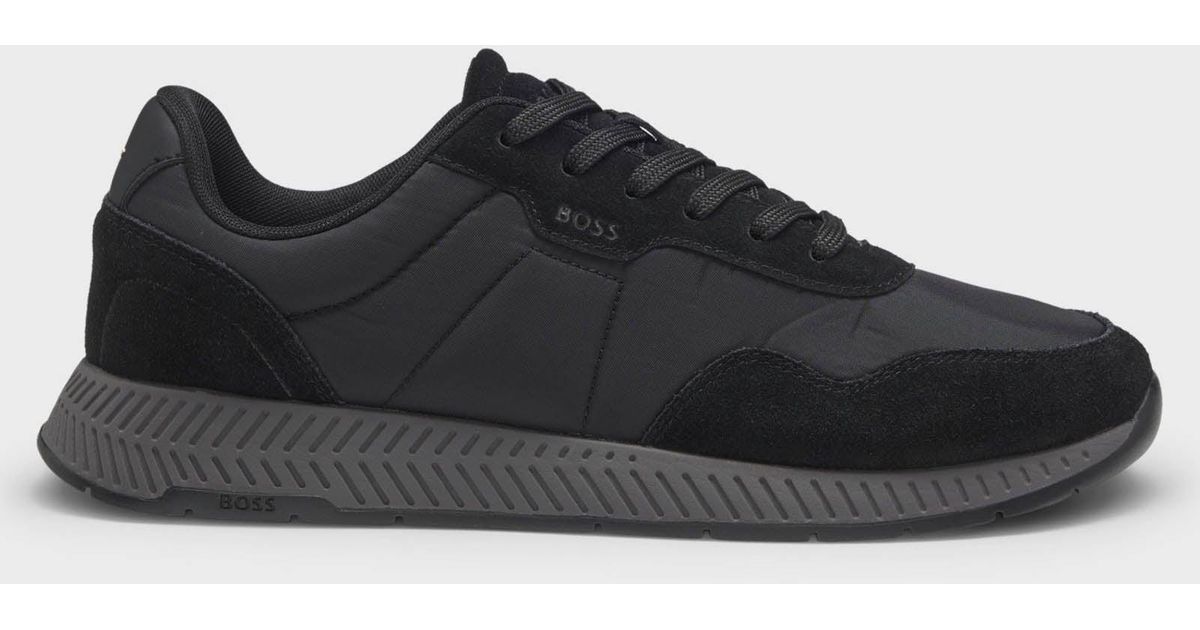 BOSS Titanium_Runn_Sdnypa Trainers in Black for Men | Lyst UK