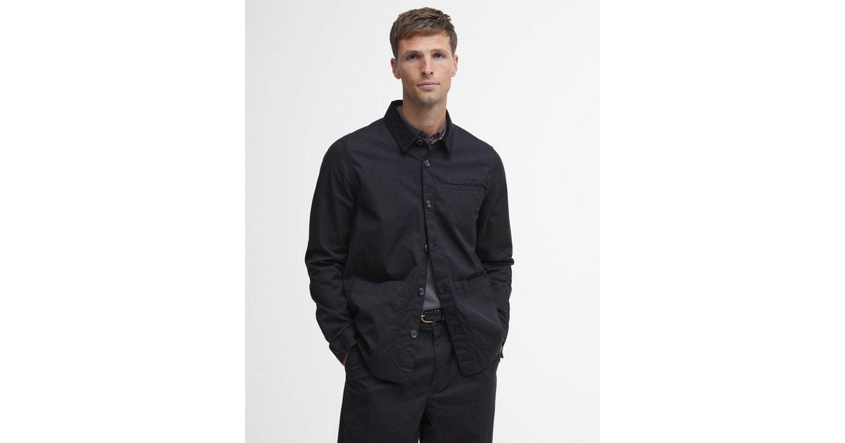 Barbour Cole Tailored Fit Poplin Overshirt in Blue for Men | Lyst