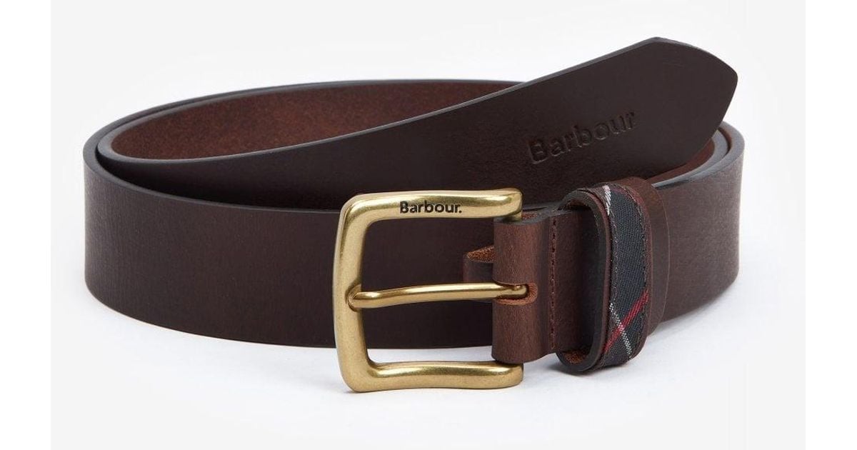 Barbour Esk Leather Belt Size: L in Brown for Men | Lyst UK