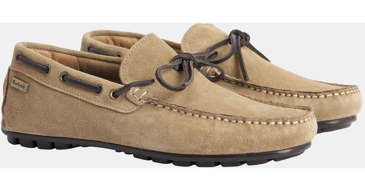 Barbour Courage Driving Shoes in White for Men | Lyst