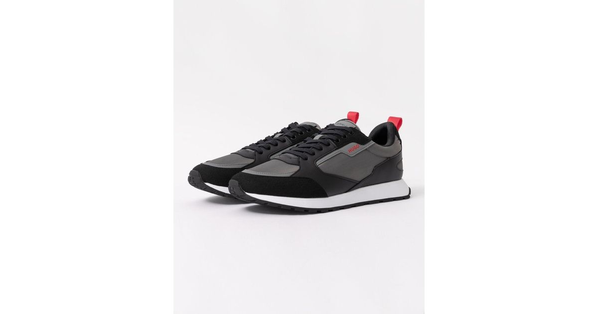 HUGO Icelin Runn Mixed-Material Trainers With Branded Accents Colour ...