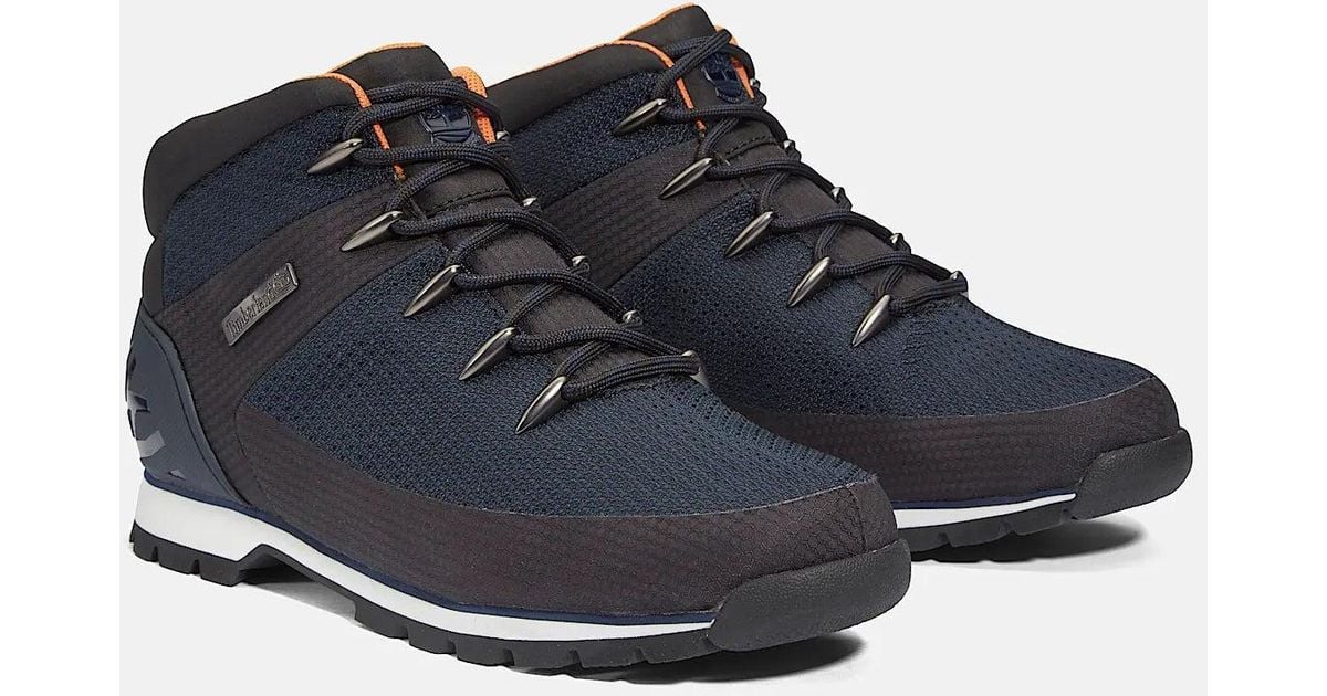 Timberland Euro Sprint Mid Lace Up Waterproof Boot in Blue for Men ...