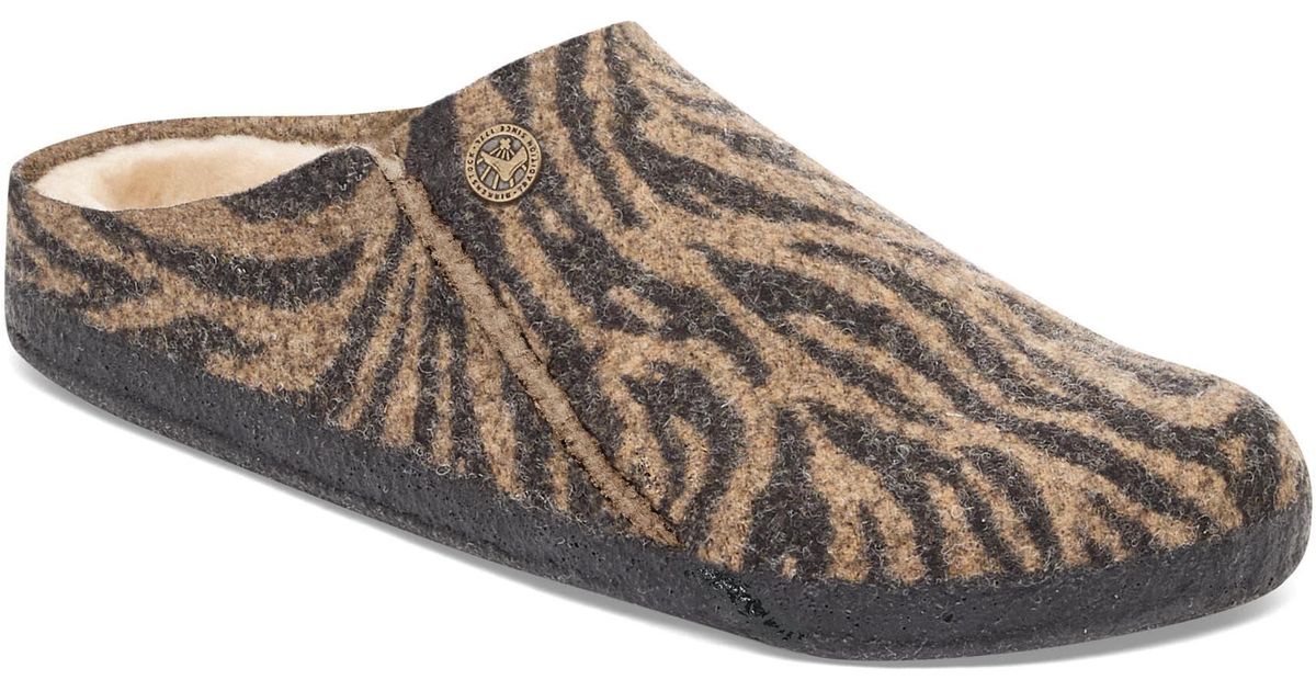 Birkenstock Zermatt Shearling Fe Patterned Clogs in Brown | Lyst UK