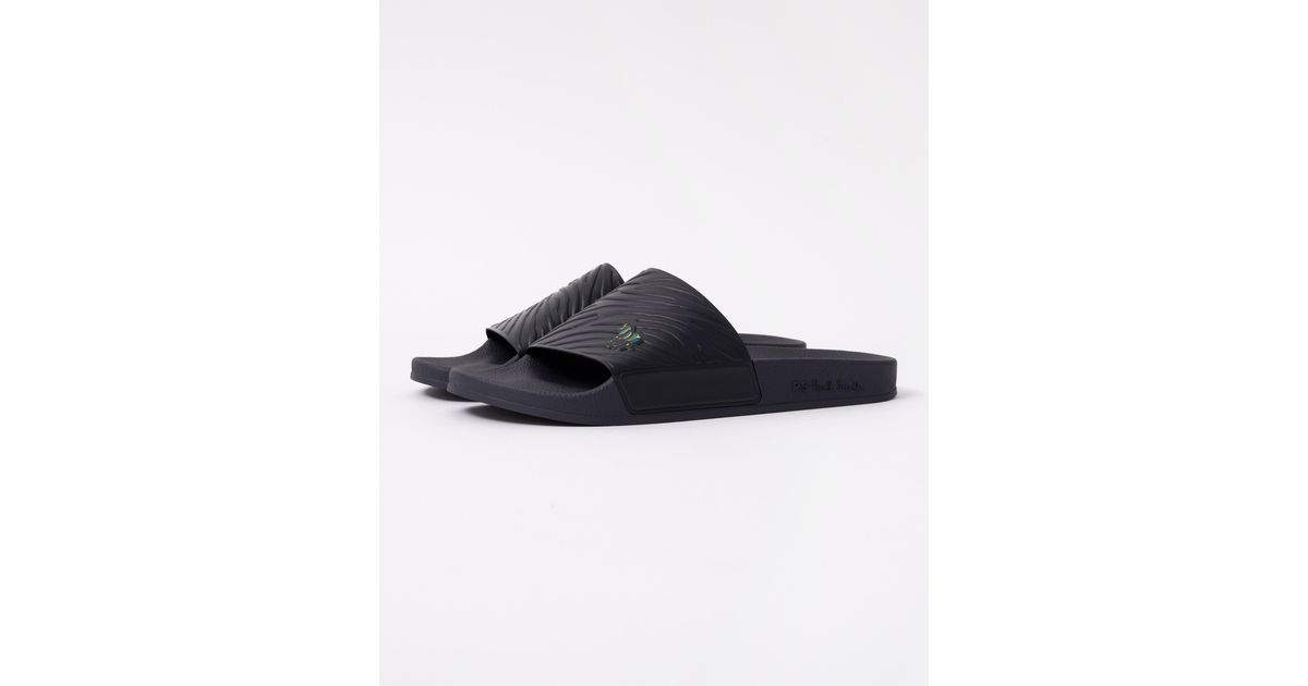 Paul Smith Zed Zebra Slides in Blue for Men | Lyst UK