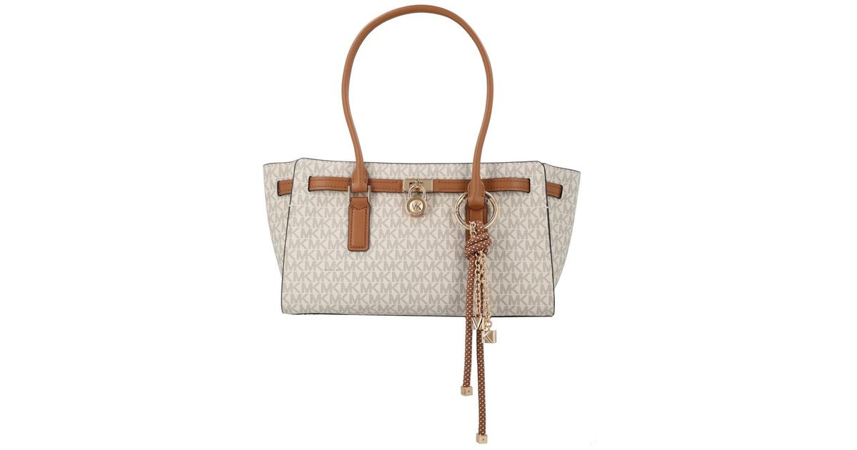MICHAEL Michael Kors Hamilton Moderne Small Signature Logo Satchel in ...