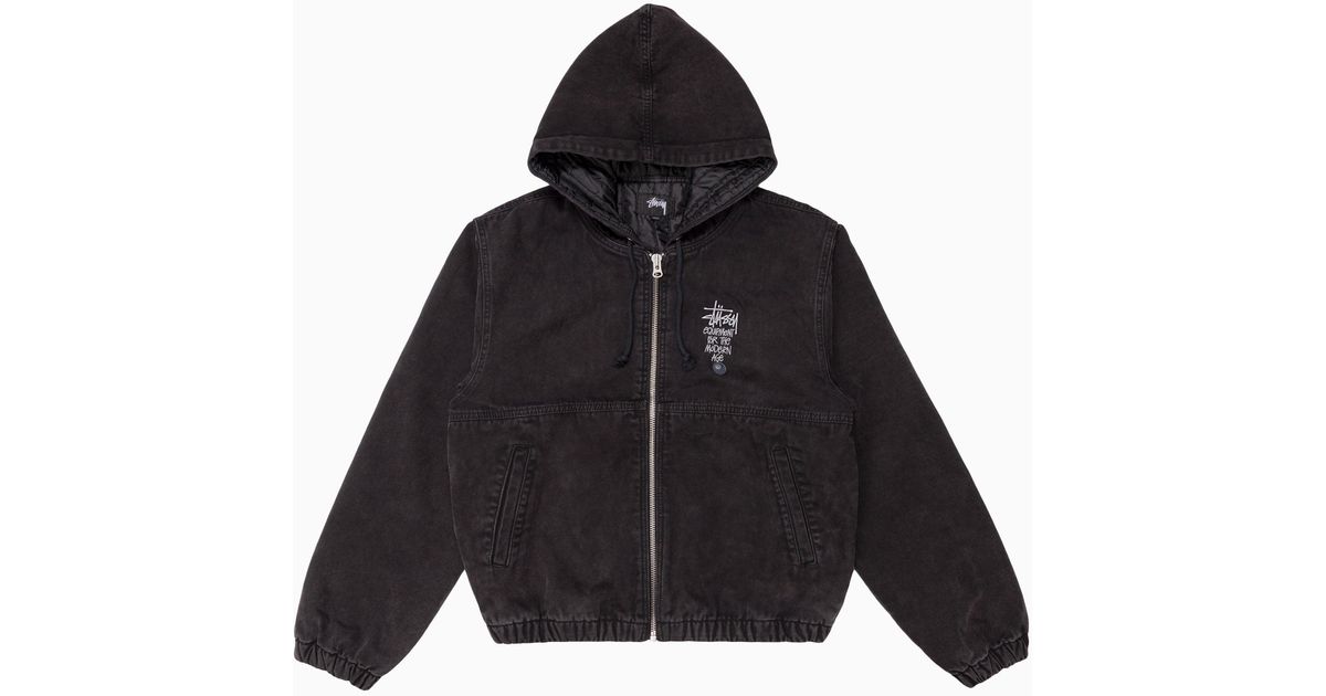 Stussy Canvas Insulated Work Jacket Black for Men | Lyst