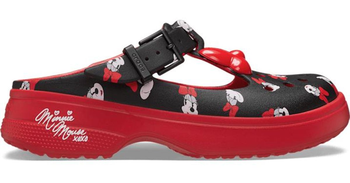 Crocs™ Minnie Mouse Mary Jane in Black | Lyst