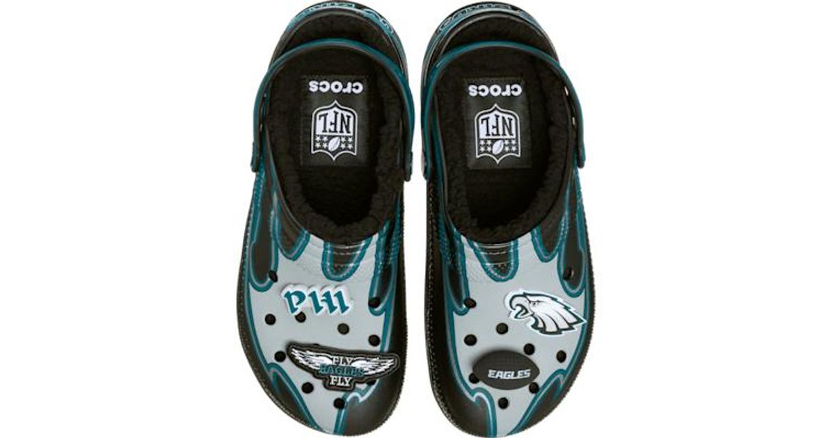 Crocs™ Nfl Philadelphia Eagles Classic Lined Clog in Black for Men | Lyst