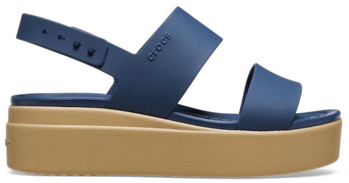 Crocs™ Brooklyn Low Wedge in Blue | Lyst