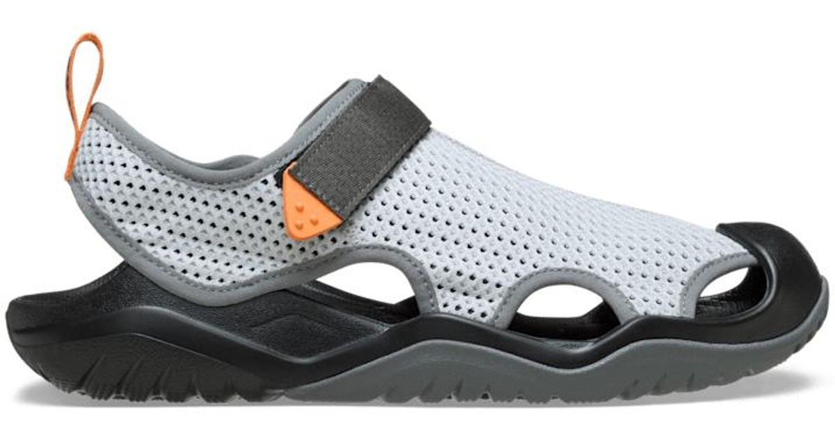 Crocs™ Swiftwater Mesh Deck Sandal in Black for Men | Lyst