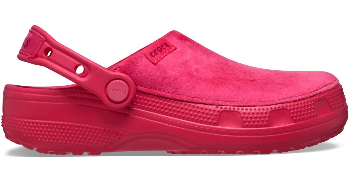 Crocs™ Classic Crafted Velvet Clog in Black | Lyst UK