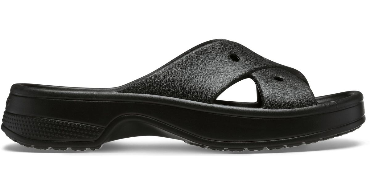 Crocs™ Classic Cross Strap in Black | Lyst