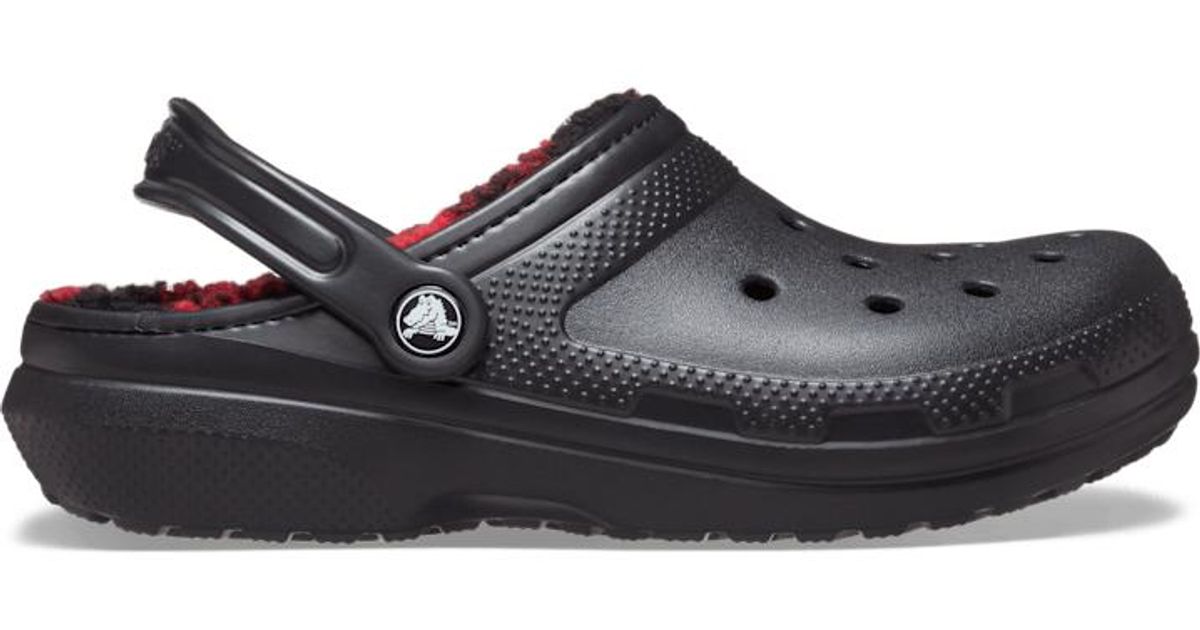 Crocs™ Classic Lined Buff Check Clog in Black | Lyst