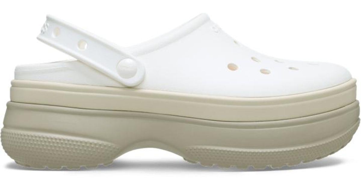 Crocs™ Classic Stacked Clog; Chalk in Black | Lyst