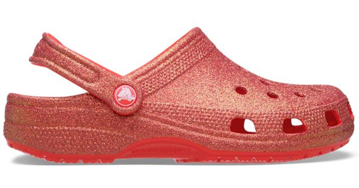 Crocs™ Classic Iridescent Glitter in Red | Lyst