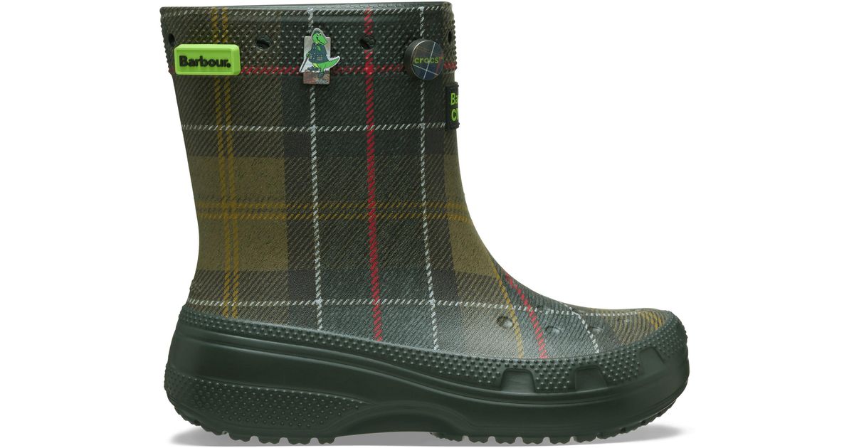 Crocs™ Barbour X Classic Boot in Green | Lyst