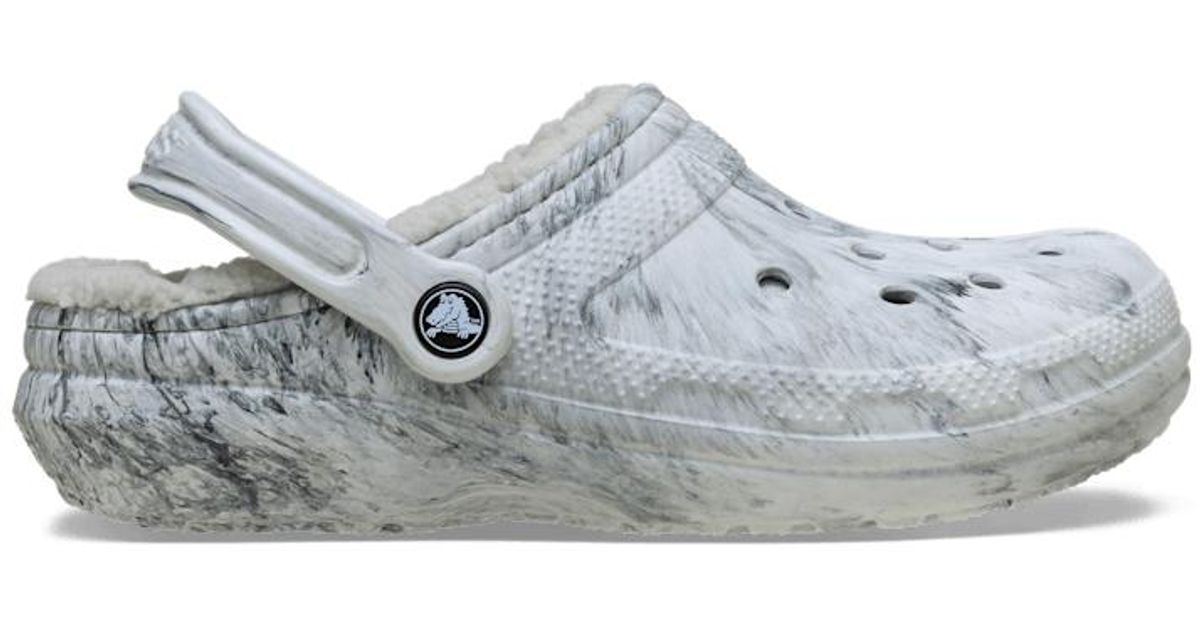Crocs™ Classic Lined Watercolor Marbled Clog in Black | Lyst