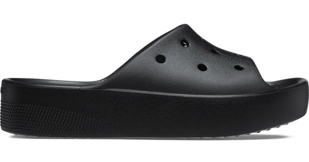 Crocs™ Classic Platform Slide in Black | Lyst