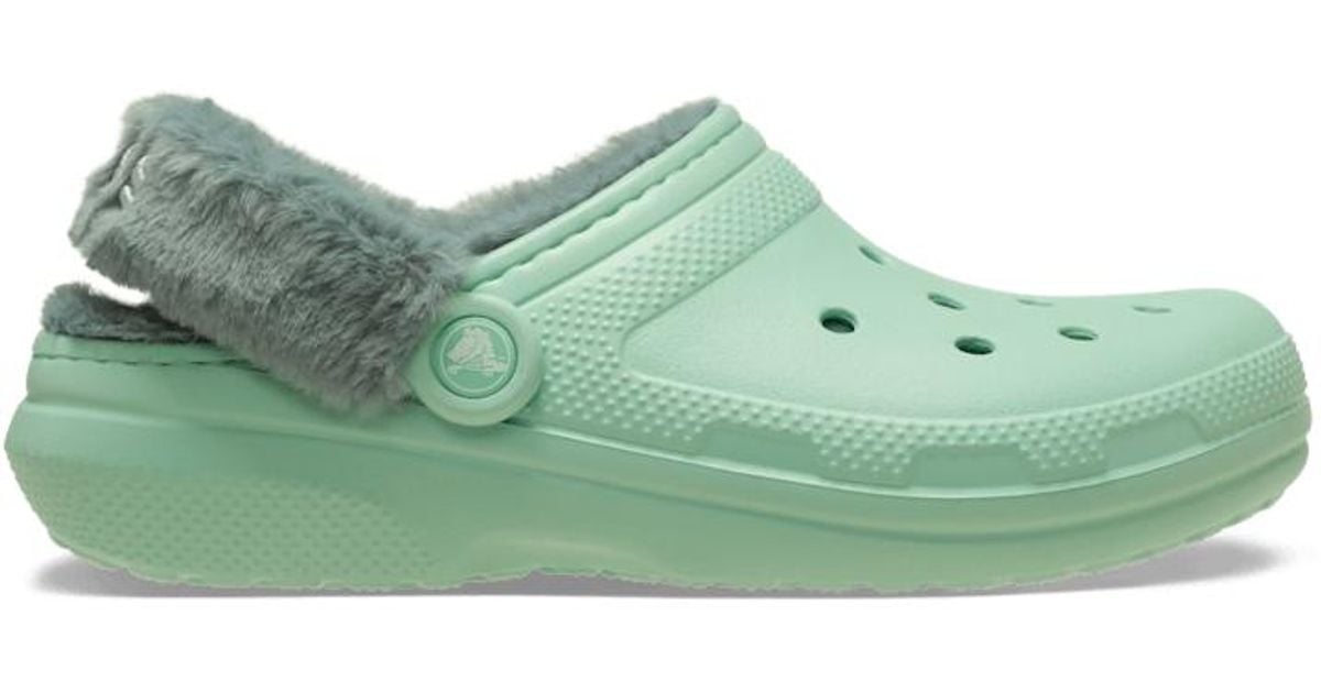 Crocs™ Classic Fuzz Lined Clog; Spearmint in Green | Lyst