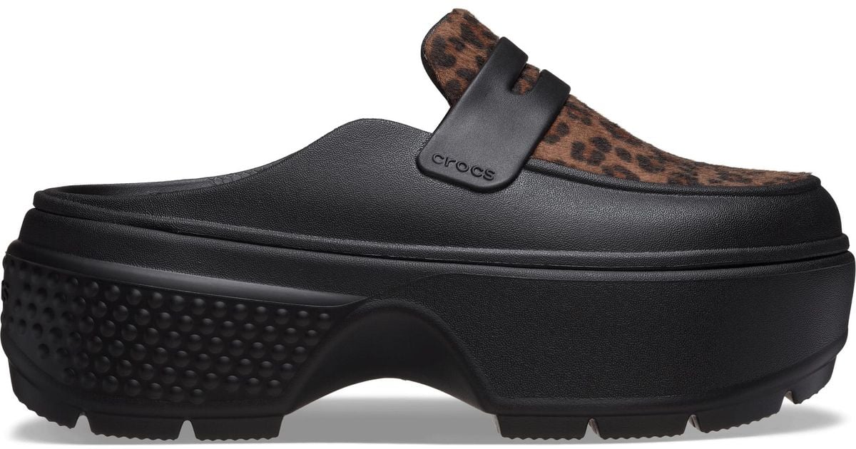 Crocs™ Stomp Leopard Loafer; / Multi Animal in Black | Lyst