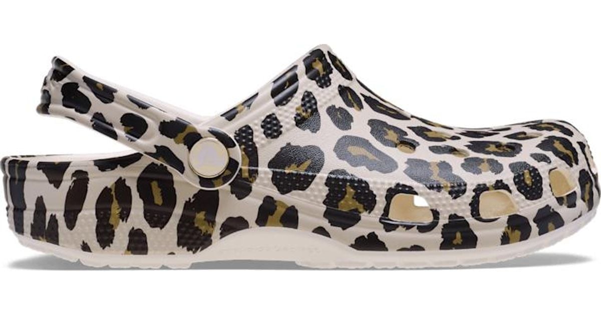 Crocs™ Classic Leopard Clog; Chalk in Black | Lyst