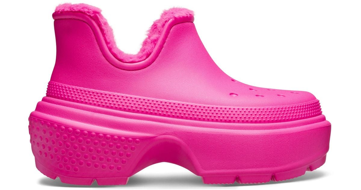 Crocs™ Stomp Shorty Boot in Pink | Lyst