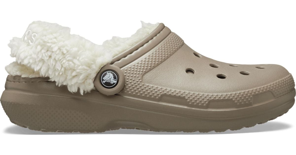 Crocs™ Classic Fleece Lined Clog; Mushroom in Black | Lyst