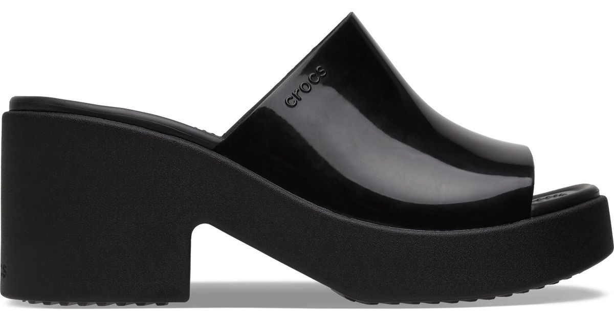 Crocs™ Brooklyn High Shine Heel in Black | Lyst