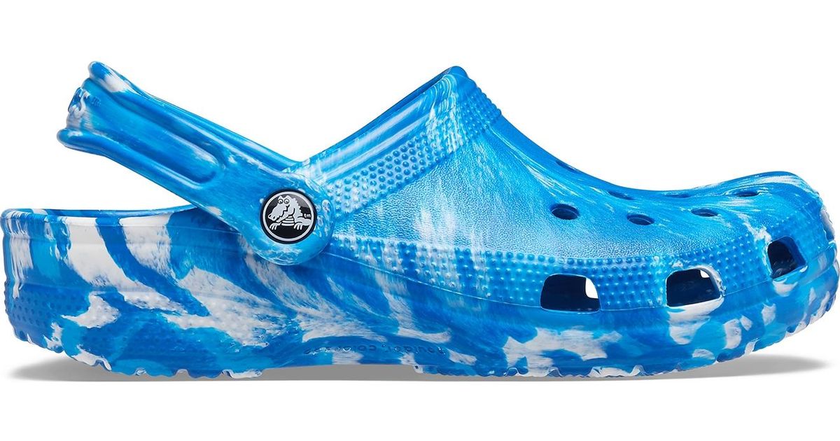 Crocs™ Classic Marbled Clog in Bright Cobalt/White (Blue) - Lyst