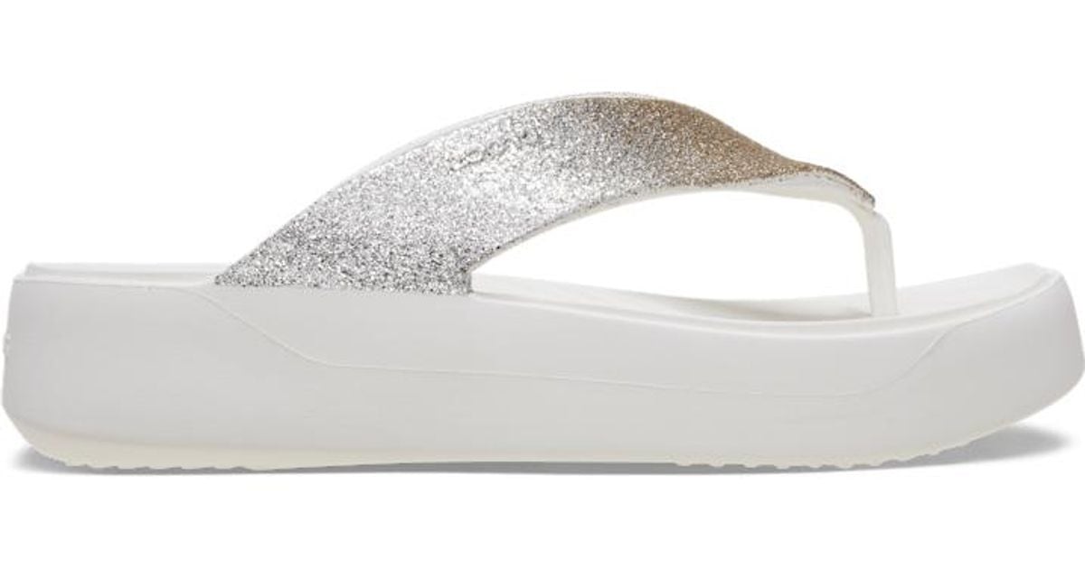 Crocs™ Getaway Chunky Glitter Platform Flip in Black | Lyst