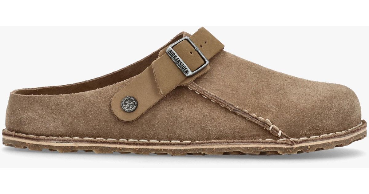 Birkenstock Lutry Premium Suede Clogs in Brown for Men | Lyst