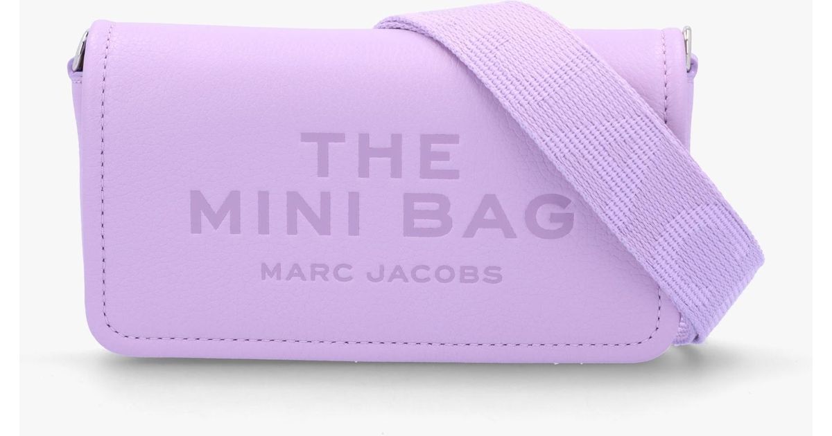 Marc Jacobs The Leather Mini Wisteria Cross-Body Bag in Purple | Lyst