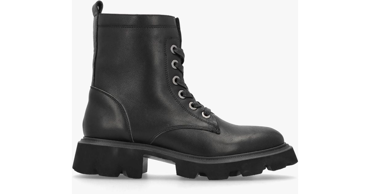 Daniel Amari Black Leather Embellished Ankle Boots | Lyst