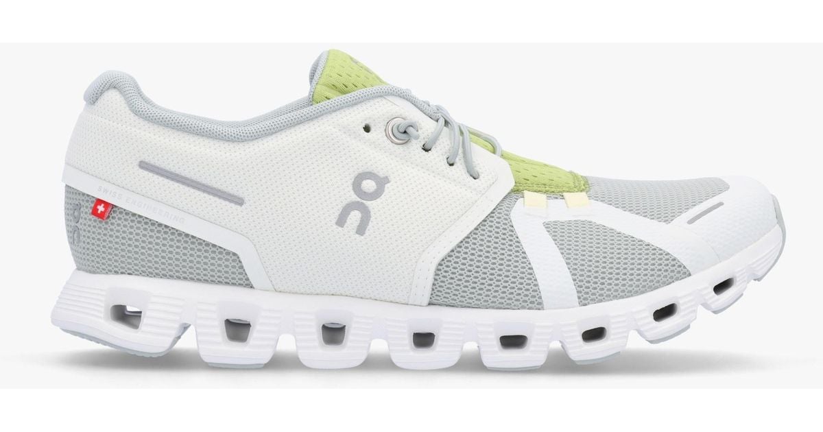 On Shoes Women's Cloud 5 Push Glacier Zest Trainers in White | Lyst