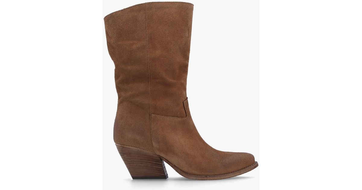 Daniel Genesis Tan Leather Western Calf Boots in Brown | Lyst UK