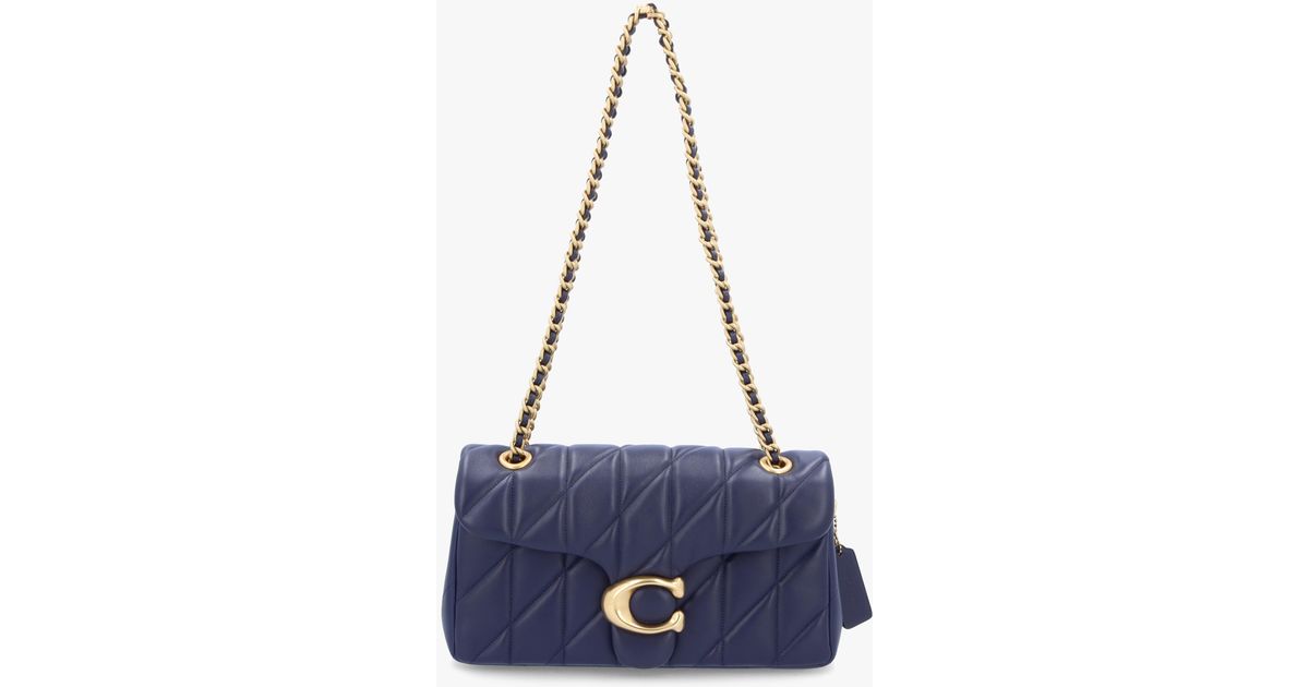 COACH Tabby Quilted 26 Dark Shoulder Bag in Blue | Lyst