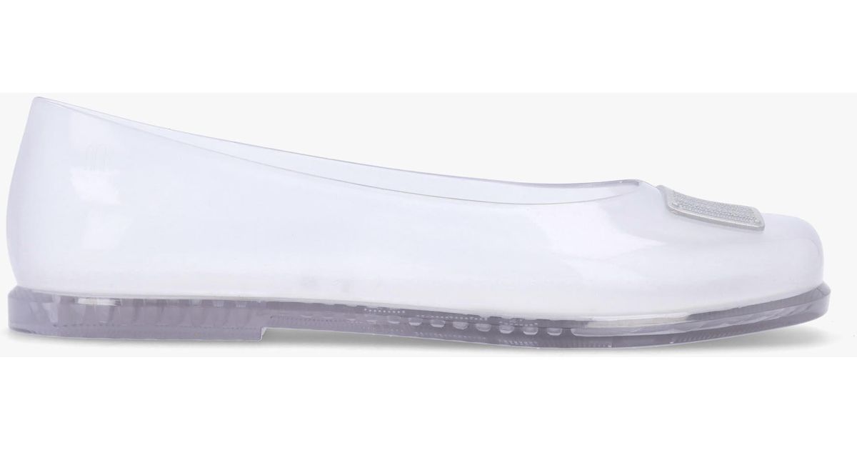 Marc Jacobs X Melissa Ruby Clear Ballet Pumps in White | Lyst