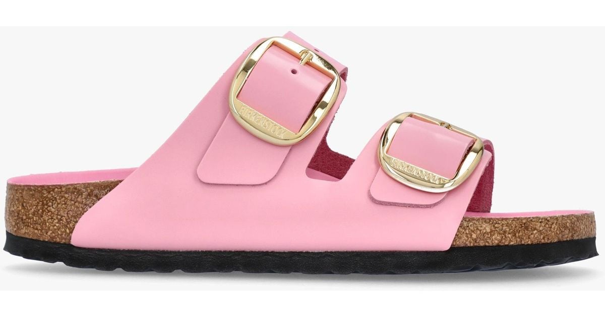 Birkenstock Arizona Big Buckle High Shine Fondant Two Bar Mules ...