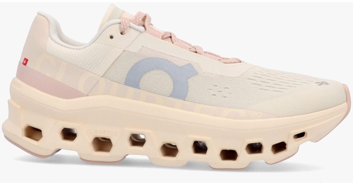 On Shoes Cloudmonster Moon Fawn Trainers in Natural | Lyst